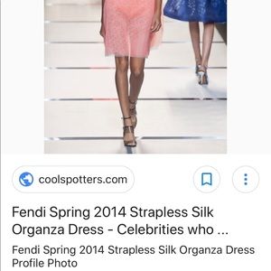 Fendi | Dresses | Fendi Silk Organza Strapless Dress With Corset | Poshmark